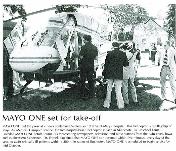 #ThrowbackThursday: Mayo One Takes Flight 1984 - Mayo Clinic News Network