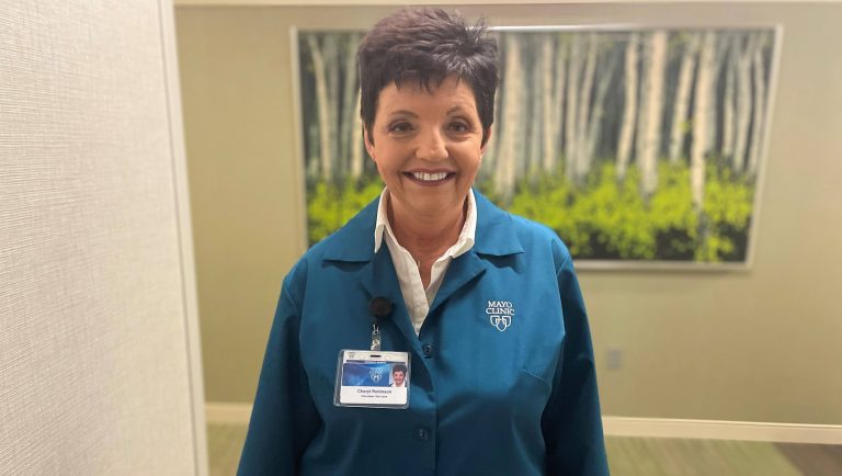 Cheryl Robinson volunteering on the same floor where her husband received cancer care - Mayo ...